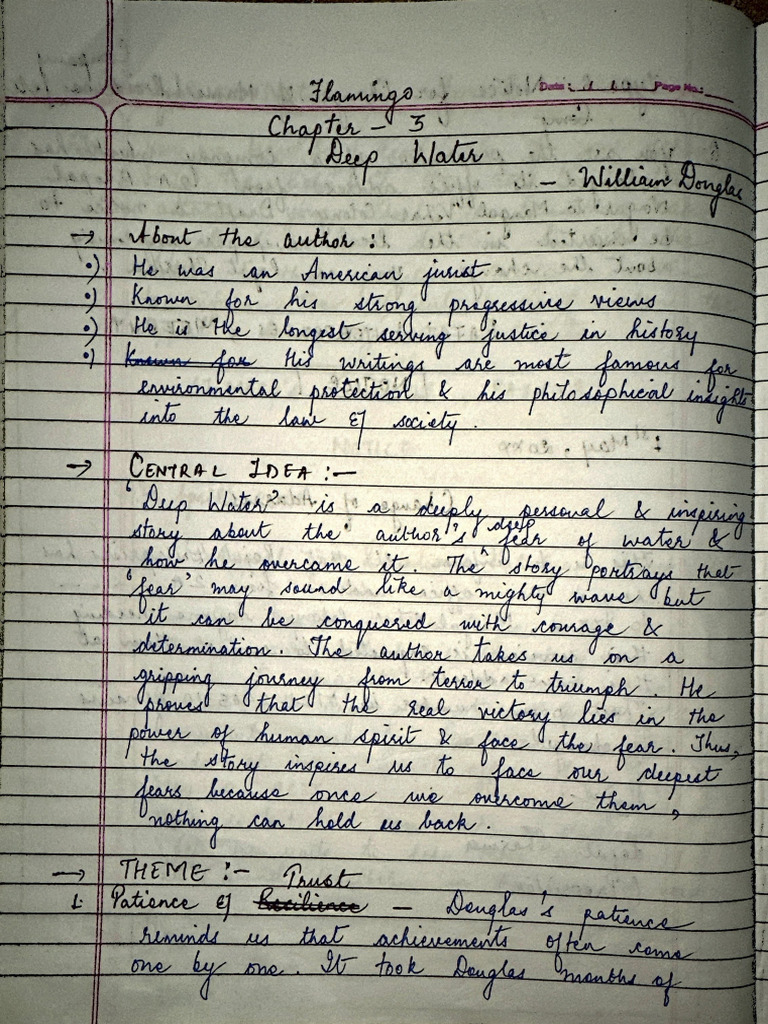 Deep Water - Notes | PDF