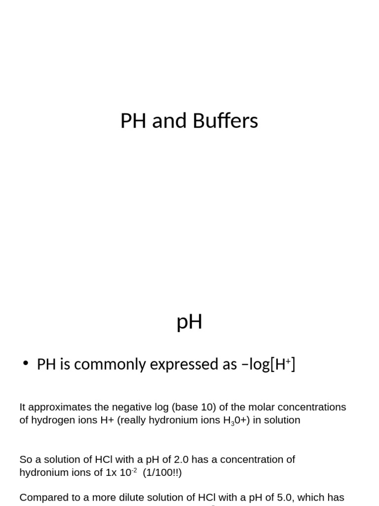 PH and Buffer Solution | PDF | Ph | Acid