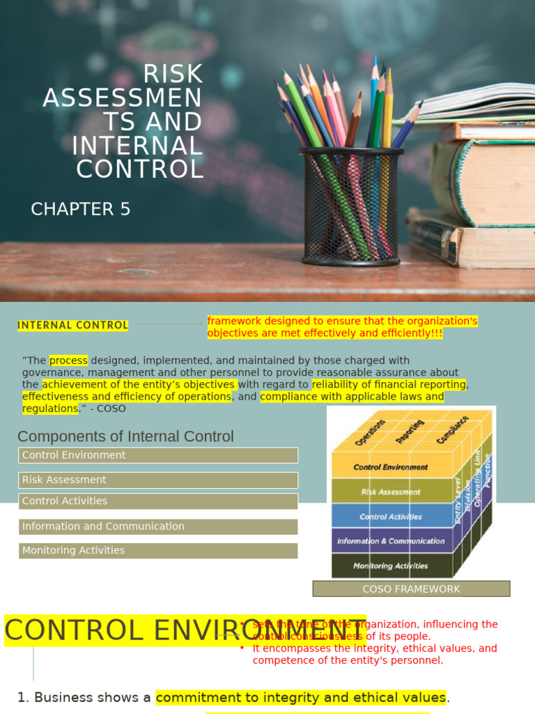 Chapter 5 - Risk Assessments and Internal Control | PDF | Internal ...