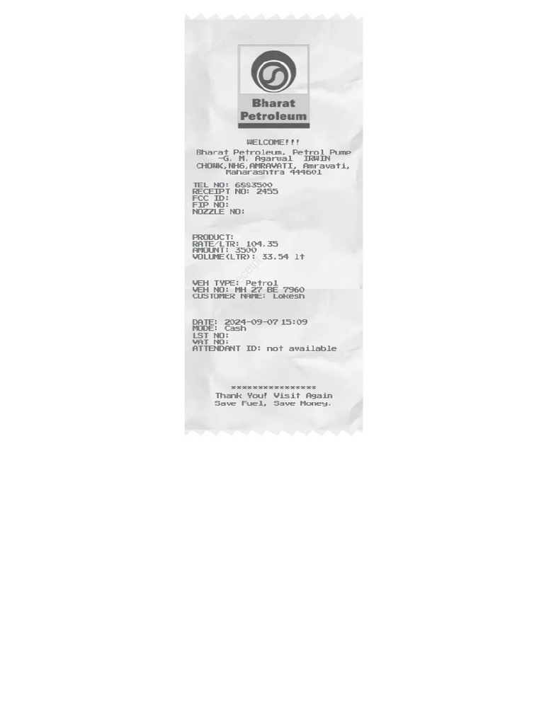 Fuel Bill | PDF