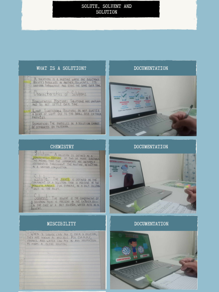 Solute, Solvent and Solution | PDF