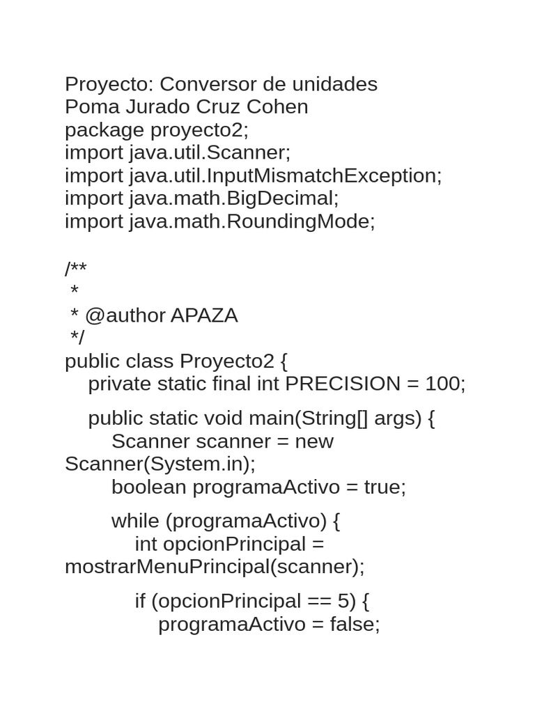 Programa Base Conversor de Unidades | PDF | Celsius | Fahrenheit