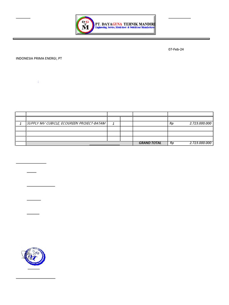 Sp24001 GNT SWG MV II 2024 2 Ecogreen Olechemical Batam Plant (Option ...