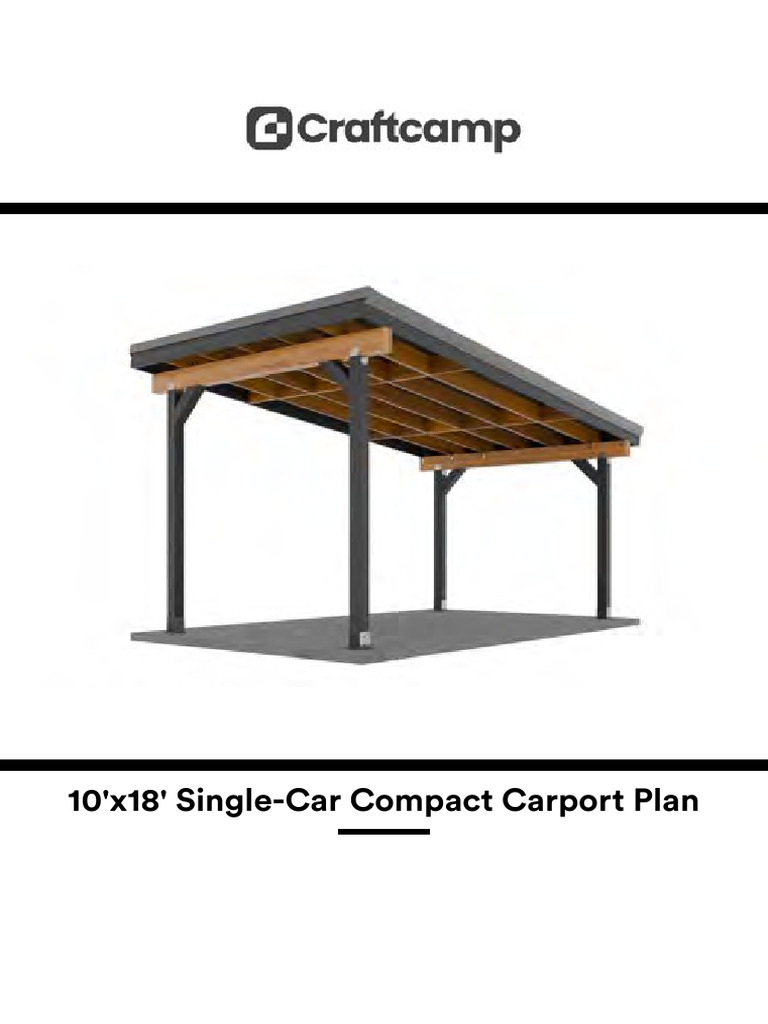 Free 10x18 Carport Plans CARP01 | PDF