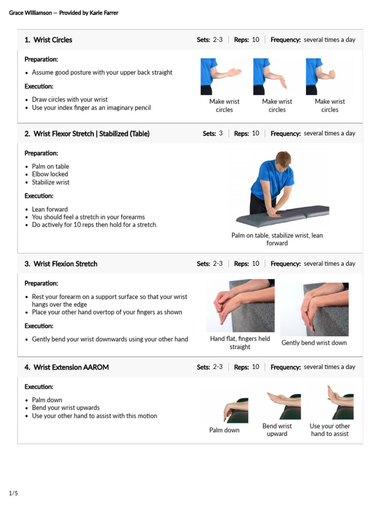 Wrist Mobility and Strengthening Exercises | PDF | Hand | Anatomical ...