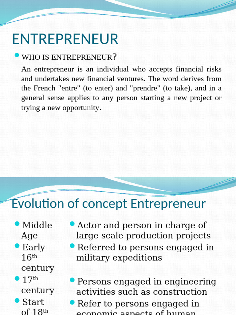 Entrepreneur Evolution | PDF | Entrepreneurship | Economies