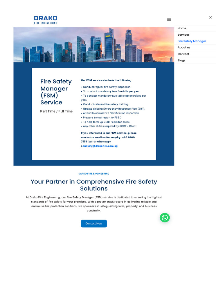 Drakofire Com SG Fire Safety Manager ... | PDF | Safety