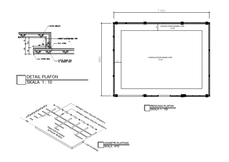 Denah Plafon Aula | PDF