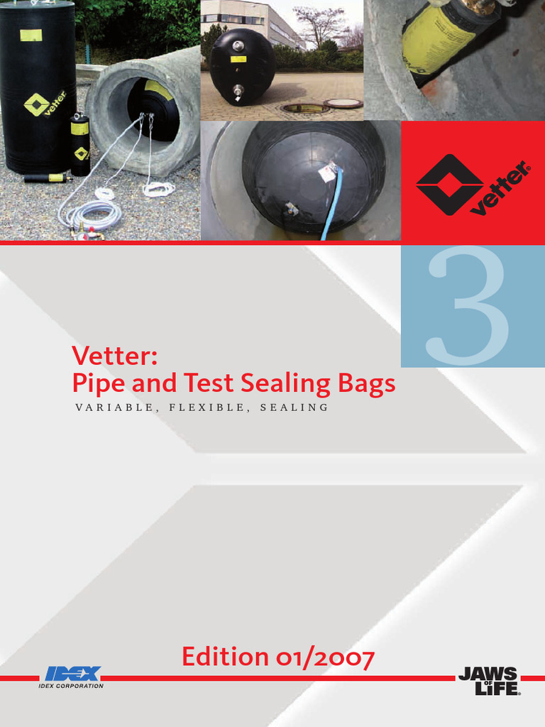 VETTER Pipe and Test Sealing Bags | PDF | Pipe (Fluid Conveyance ...
