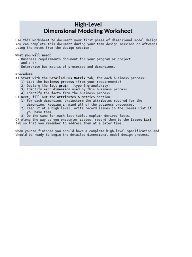 Dimensional Modeling Design Guide | PDF | Identifier | Information Science
