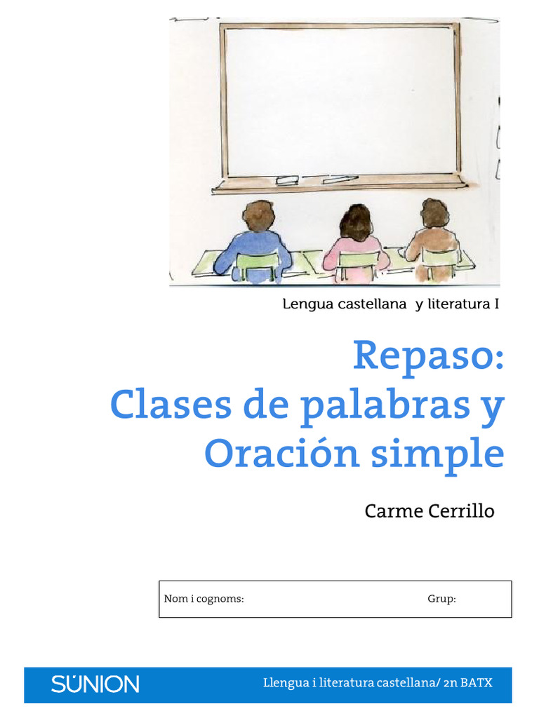 Repaso Clases de Palabras, Oración Simple 22-23 | PDF | Verbo | Adjetivo