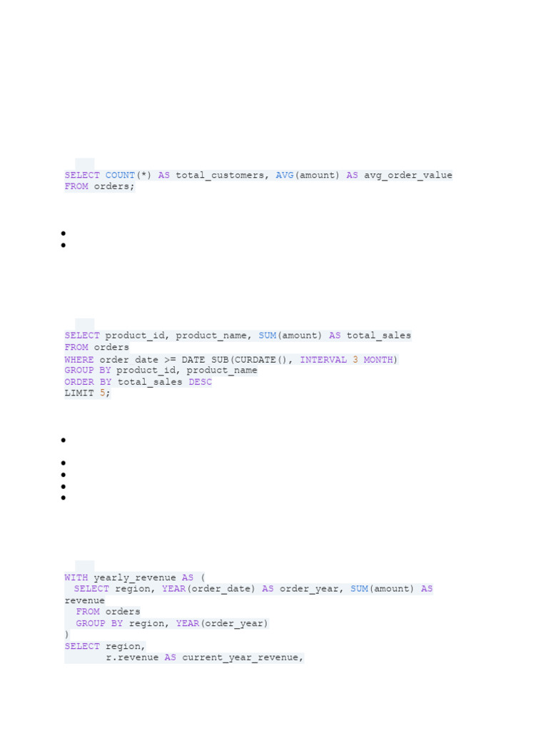 10 Most Asked SQL Questions With Answers and Explanations | PDF | Databases | Data Management