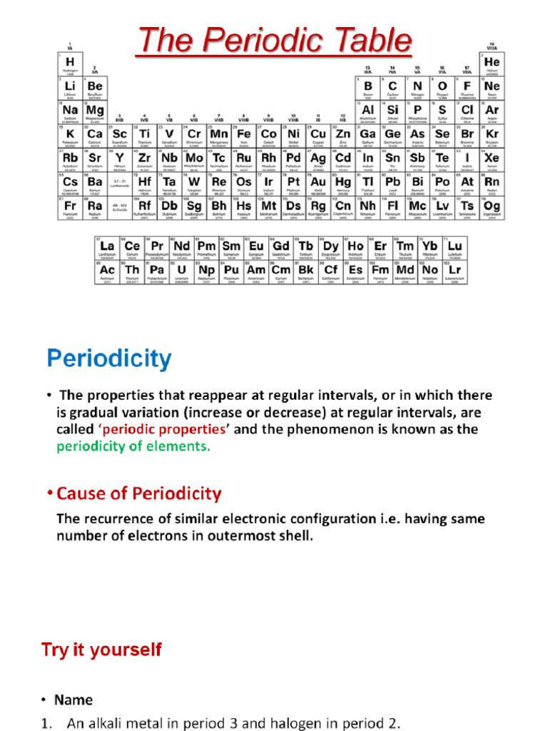 The Periodic Table 2 | PDF