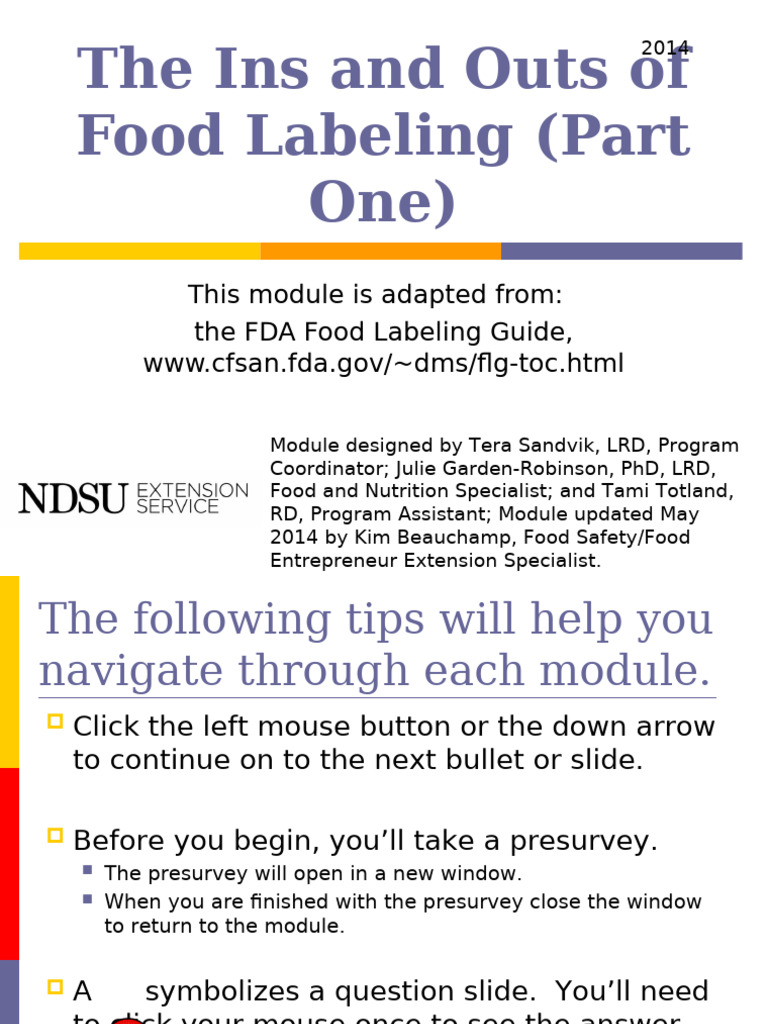 2014 Ins and Outs of Food Labeling | PDF | Nutrition Facts Label | Ounce