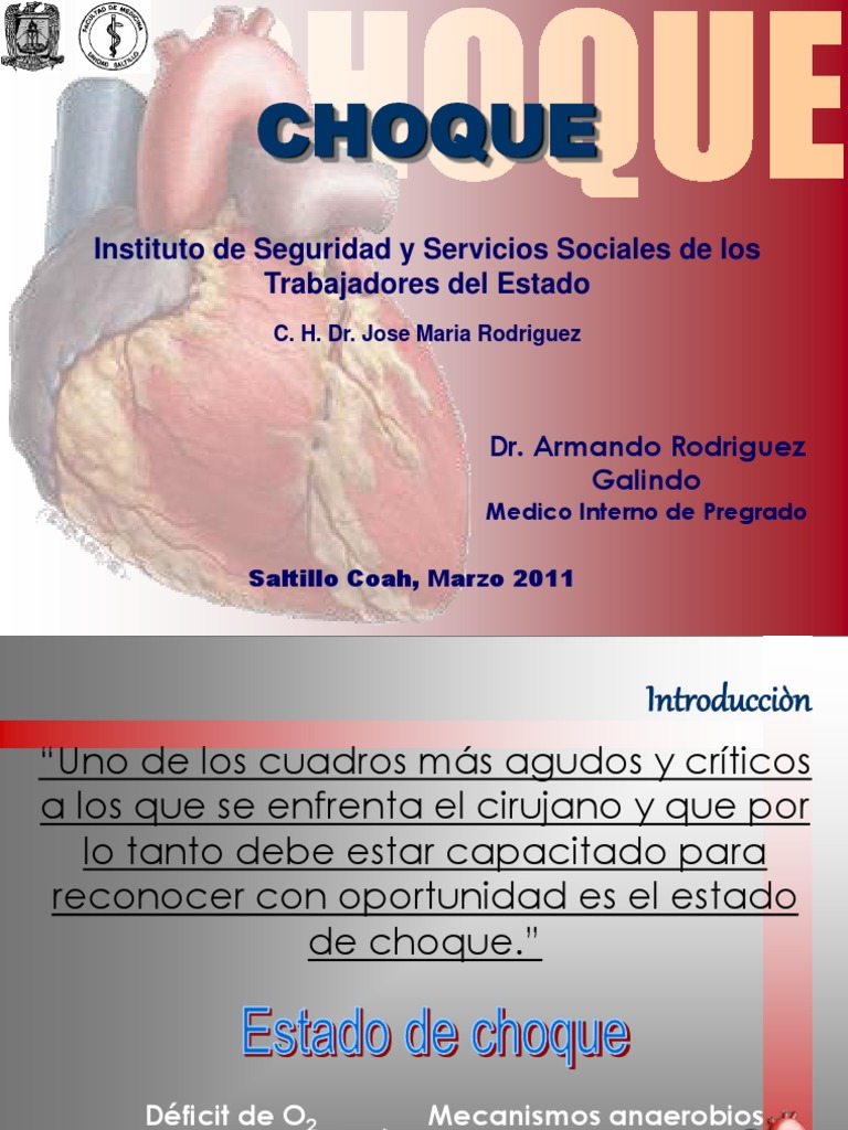 Estado de Choque | PDF | Choque (circulatorio) | Músculo cardíaco