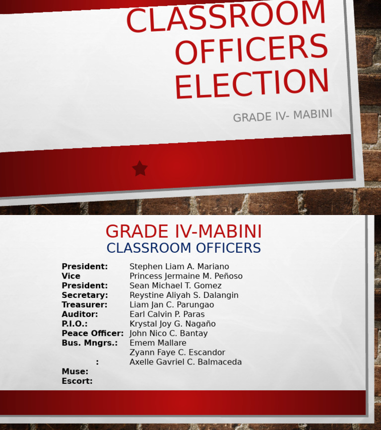 Class Officers | PDF