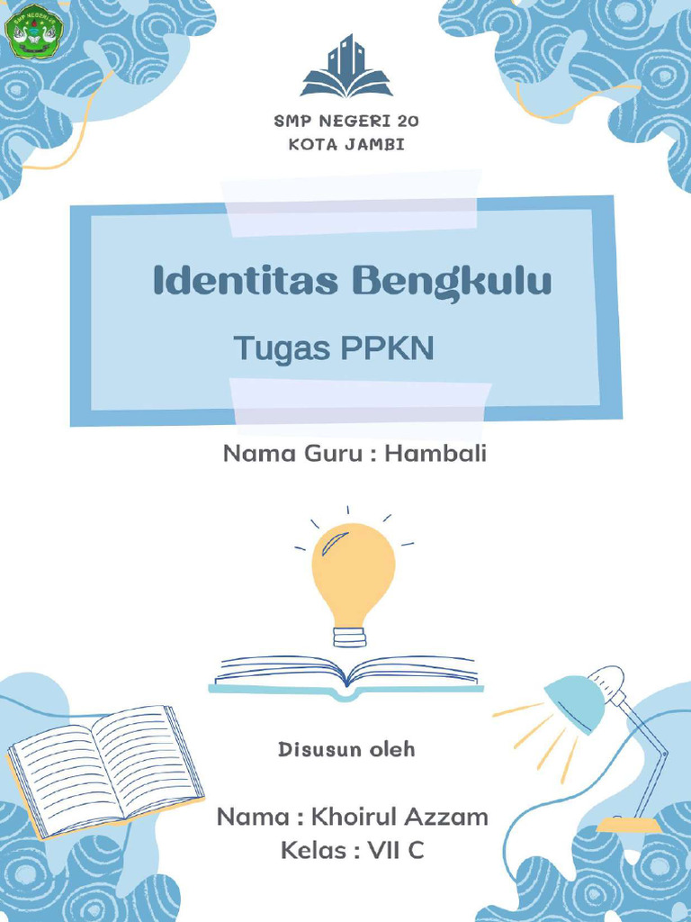 Biru Putih Abstrak Lucu Cover Modul Alur Pembelajaran Dokumen A4 | PDF