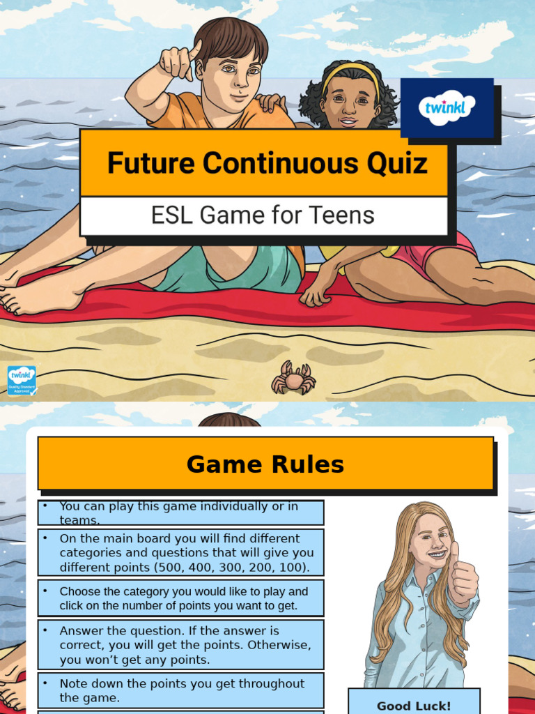 Future Continuous Grammar Game Guide | PDF