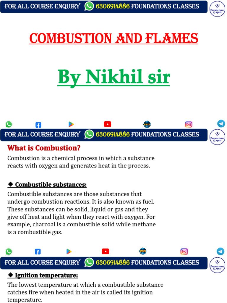 Combustion and Flames Part - 2 | PDF | Combustion | Fires