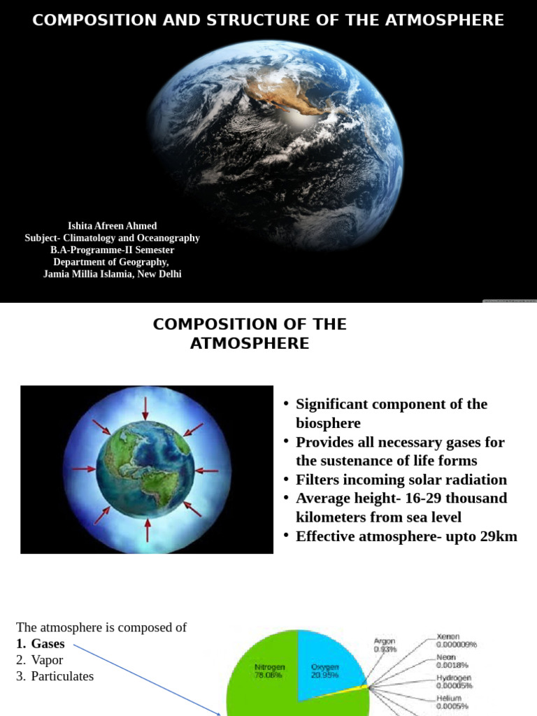 Composition of Atmosphere | PDF | Troposphere | Atmosphere Of Earth