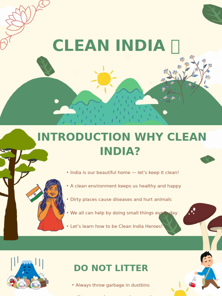 Clean Bharat: Heroes for a Greener India | PDF