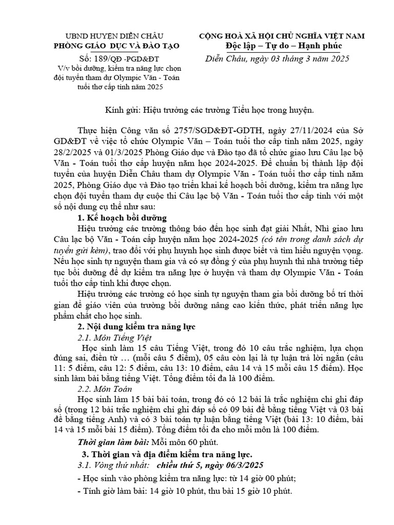CV 189 PGD Boi Duong Chon Doi Tuyen Du Thi Van Toan Tuoi Tho Cap Tinh ...