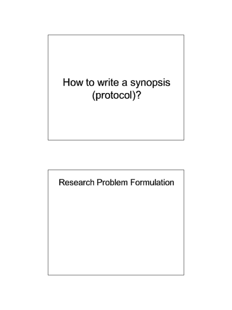 Research L#1 How To Write A Synopsis | PDF | Hypothesis | Sampling ...