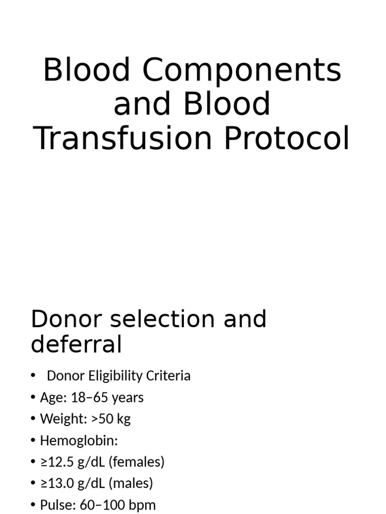 Blood Component-WPS Office | PDF | Blood Donation | Hepatitis