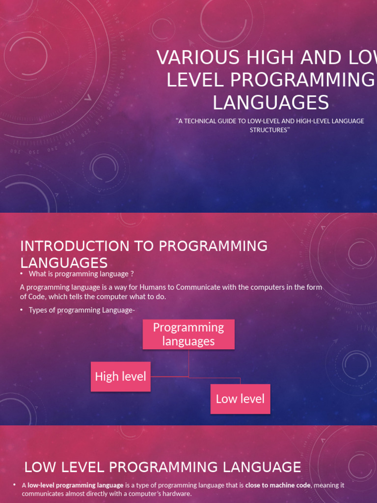 Various High and Low Level Programming Languages | PDF | Computer Programming | Assembly Language