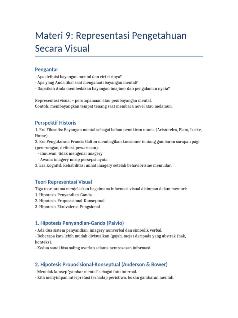 Materi 9 Representasi Pengetahuan Visual | PDF