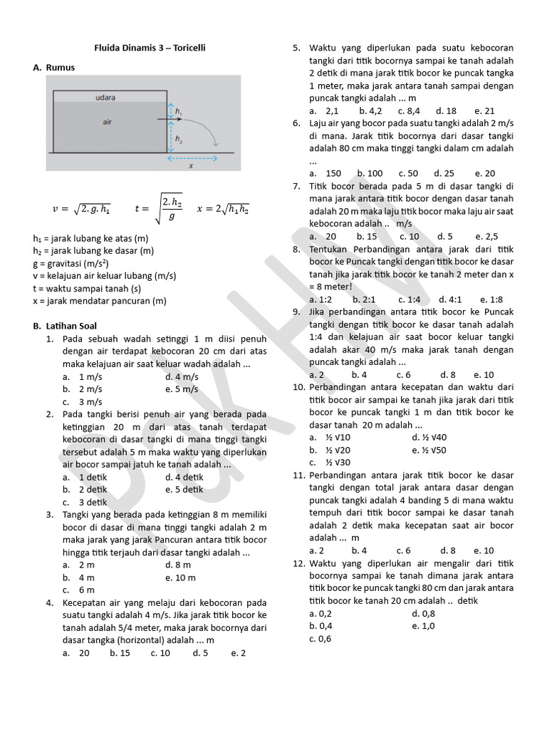 Latihan Fluida 6 Fix | PDF