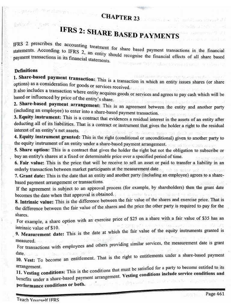 Ifrs 2 (Share Based Payment) | PDF
