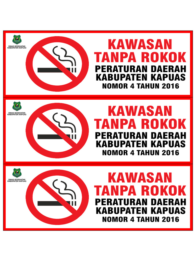 Stiker Kawasan Bebas Rokok Kapuas | PDF