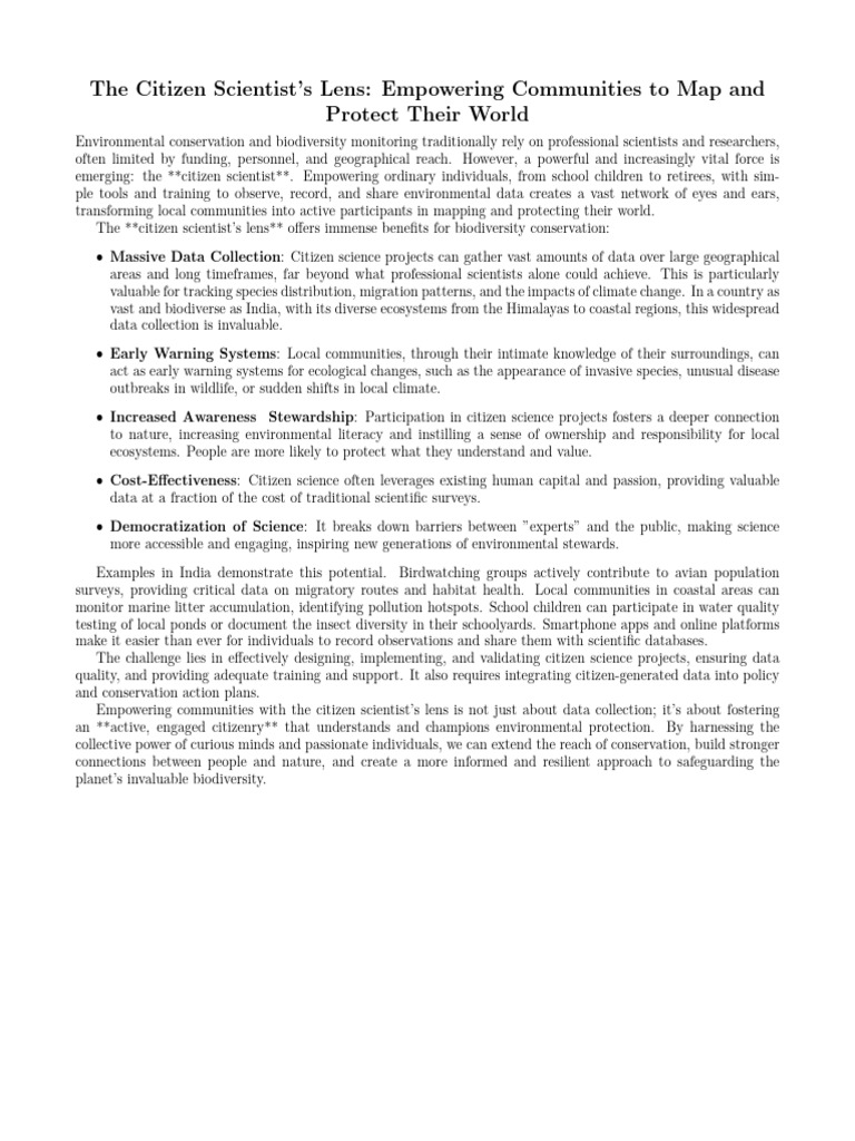 Scribbling Thoughts | PDF | Conservation Biology | Biodiversity