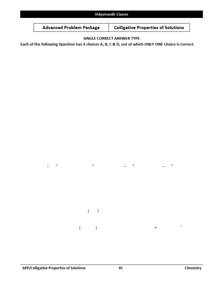 7B-APP-Colligative Properties of Solutions | PDF | Dissociation ...