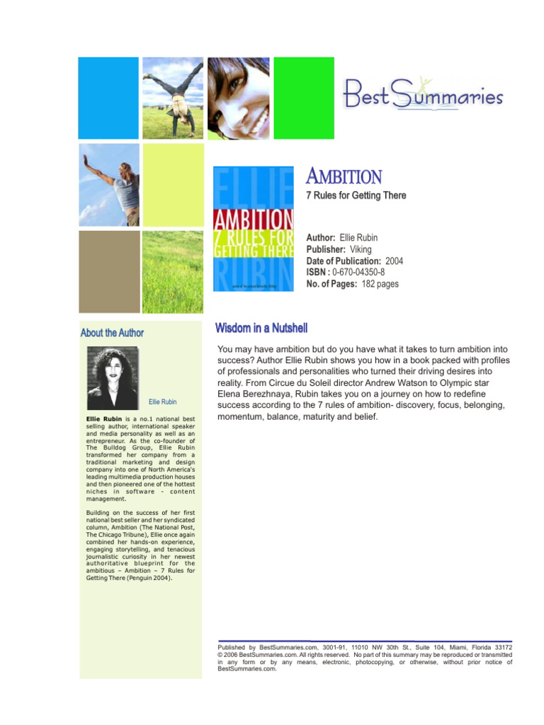 Ellie Rubin's 7 Rules of Ambition | PDF | Psychology
