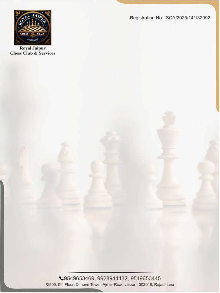 Royal Jaipur Chess Letter Head | PDF