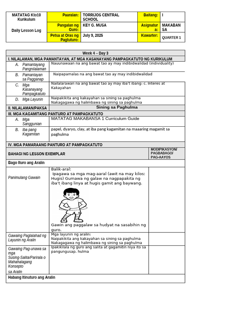 Makabansa Day 3 Week 4 | PDF