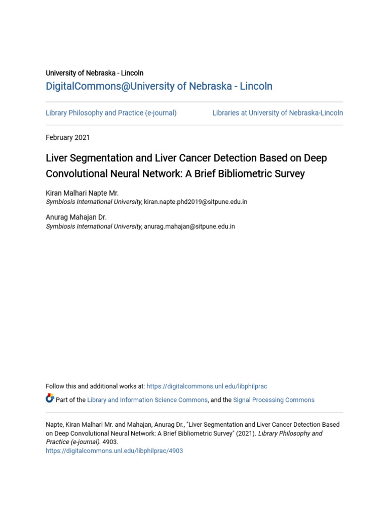 2021 Liver Segmentation and Liver Cancer Detection Based On Deep Convolutional Neural Network A ...