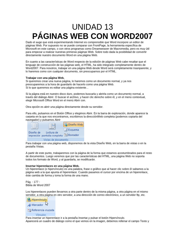 3.13. Word 2007-La Biblioteca de Word | PDF | Hipervínculo | Red mundial