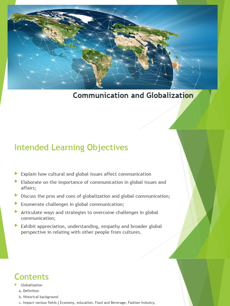 Communication and Globalization - Unit 2 | PDF | Communication | Globalization