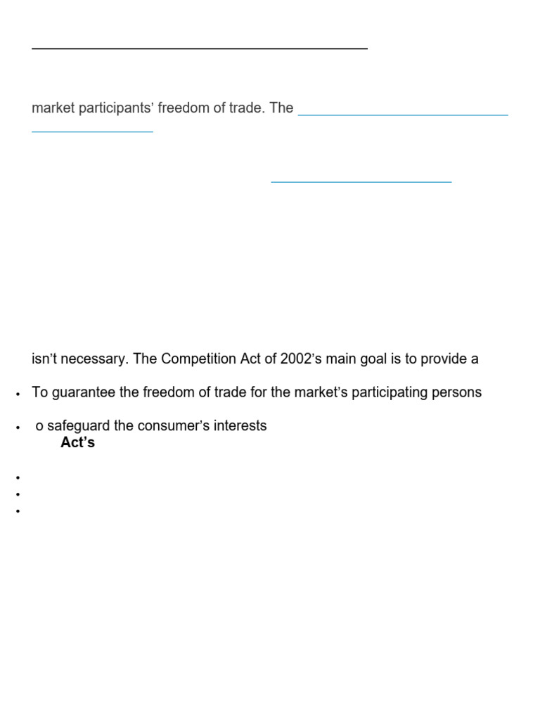 Understanding the Competition Act, 2002 | PDF | Mergers And ...