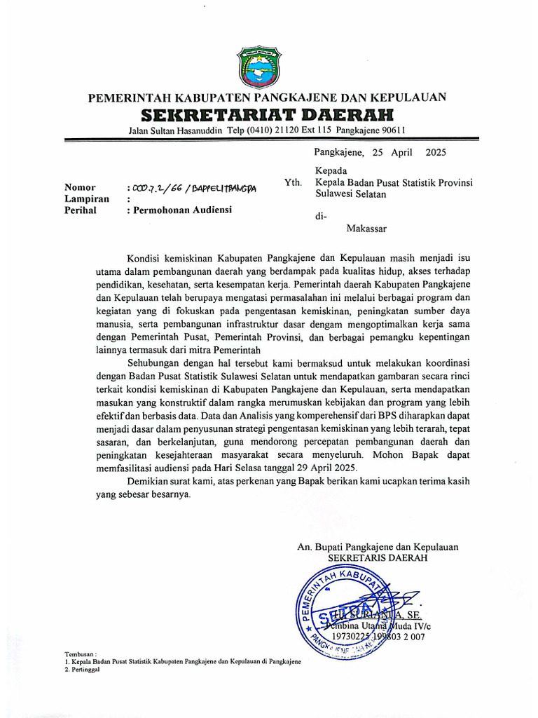 Surat Permohonan Audiensi | PDF