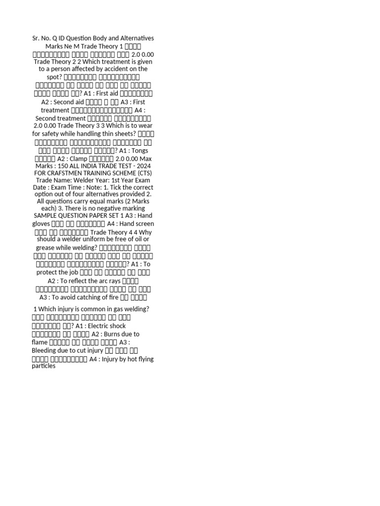 Welder Q 1 | PDF | Welding | Construction