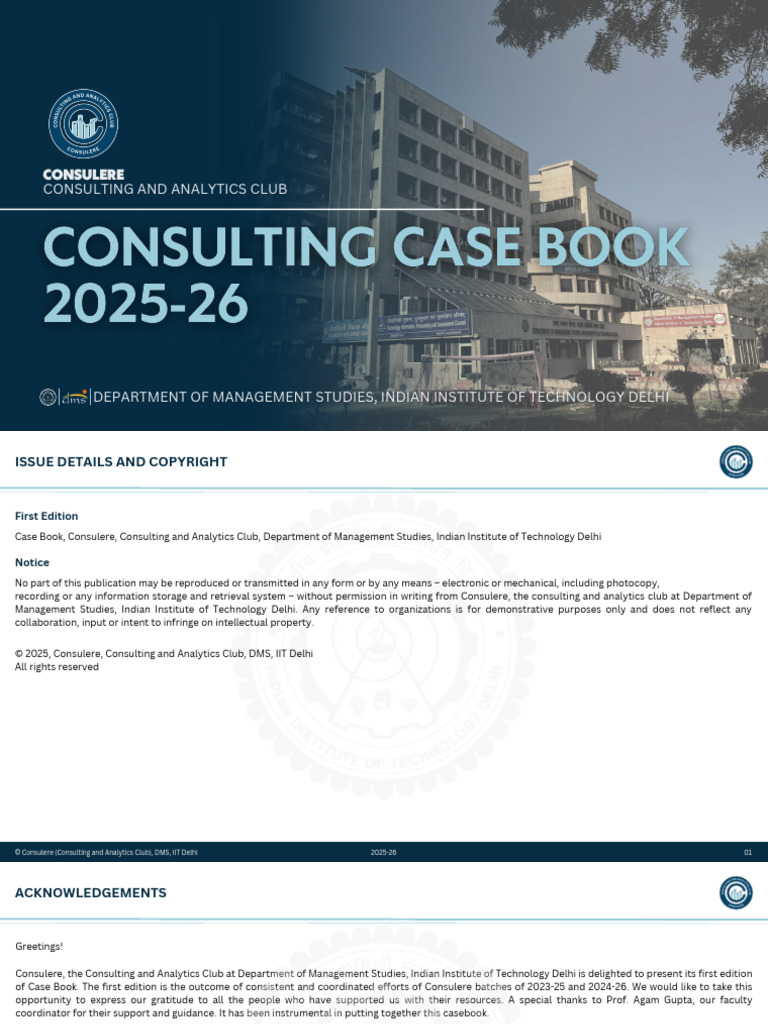 Consulting Casebook Consulere DMS IITDelhi | PDF | Capital Budgeting ...