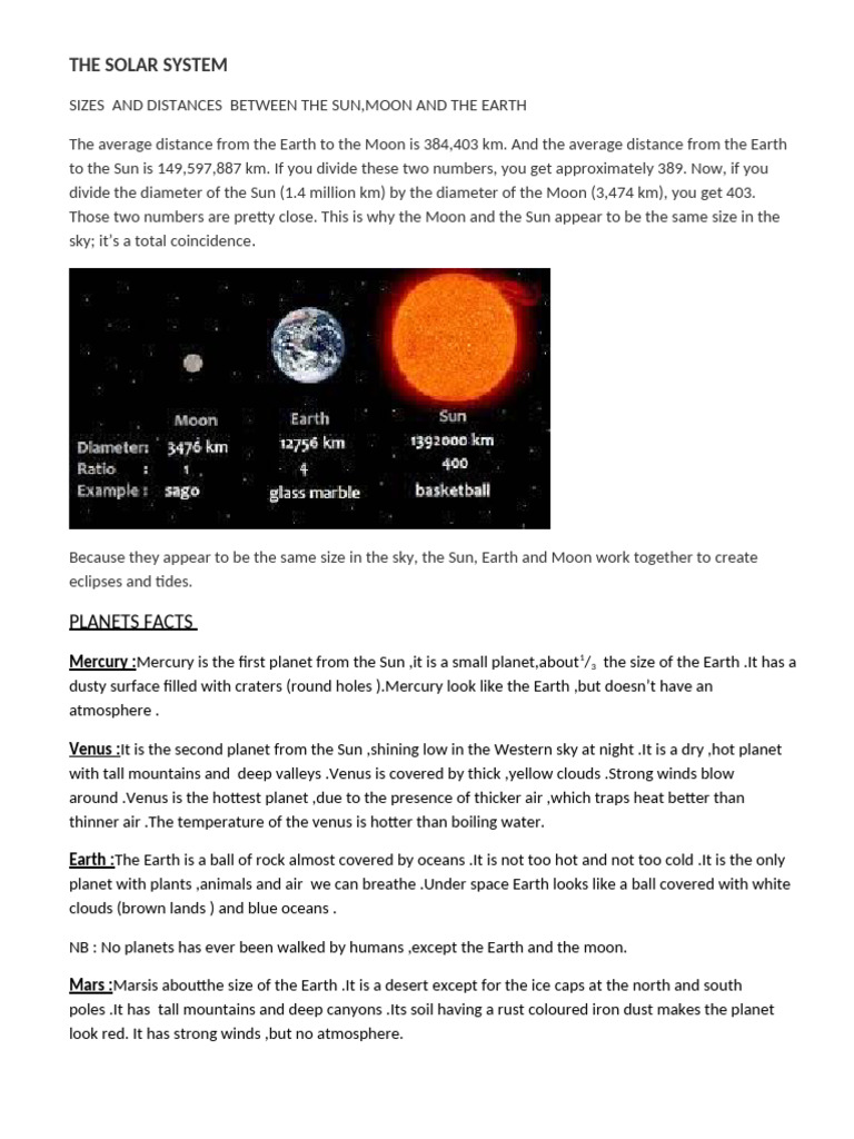 Year 7 The Solar System | PDF | Stars | Planets