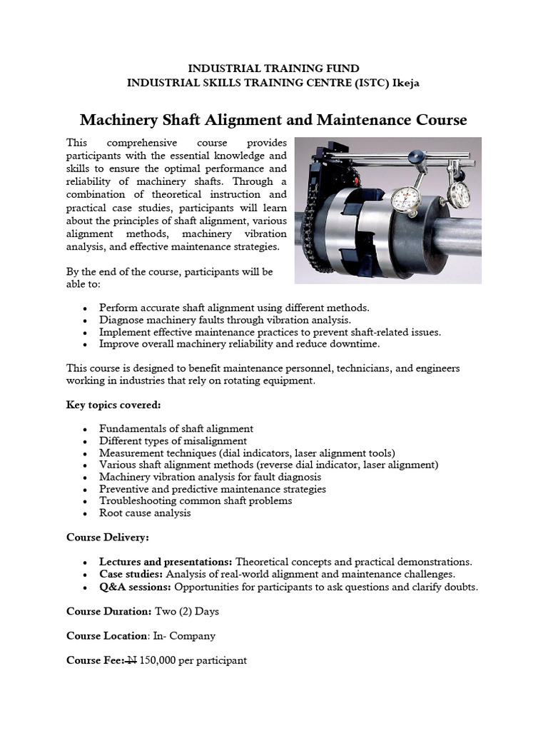Shaft Alignment and Maintenance | PDF | Reliability Engineering