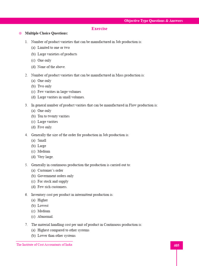 CMA Inter OM SM MCQ Bank by Raghav Sir | PDF | Strategic Management ...