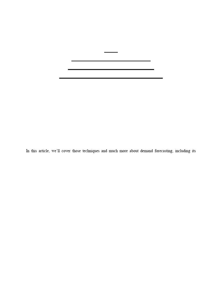 MM Unit 2 Demand Forcasting | PDF | Forecasting | Sampling (Statistics)