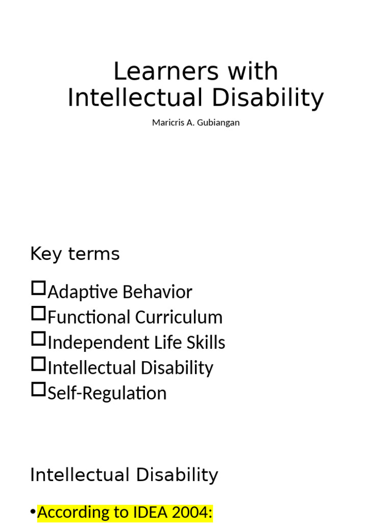 Understanding Intellectual Disabilities | PDF | Intellectual Disability ...